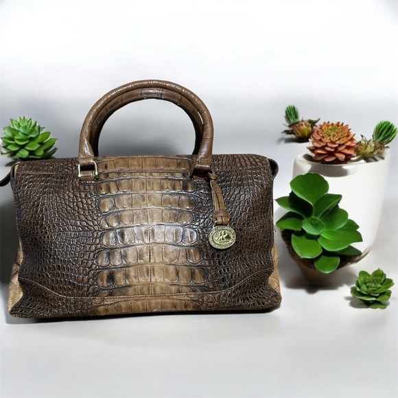 Brahmin | Bags | Brahmin Toasted Melbourne Stacy Satchel With Crossbody ...
